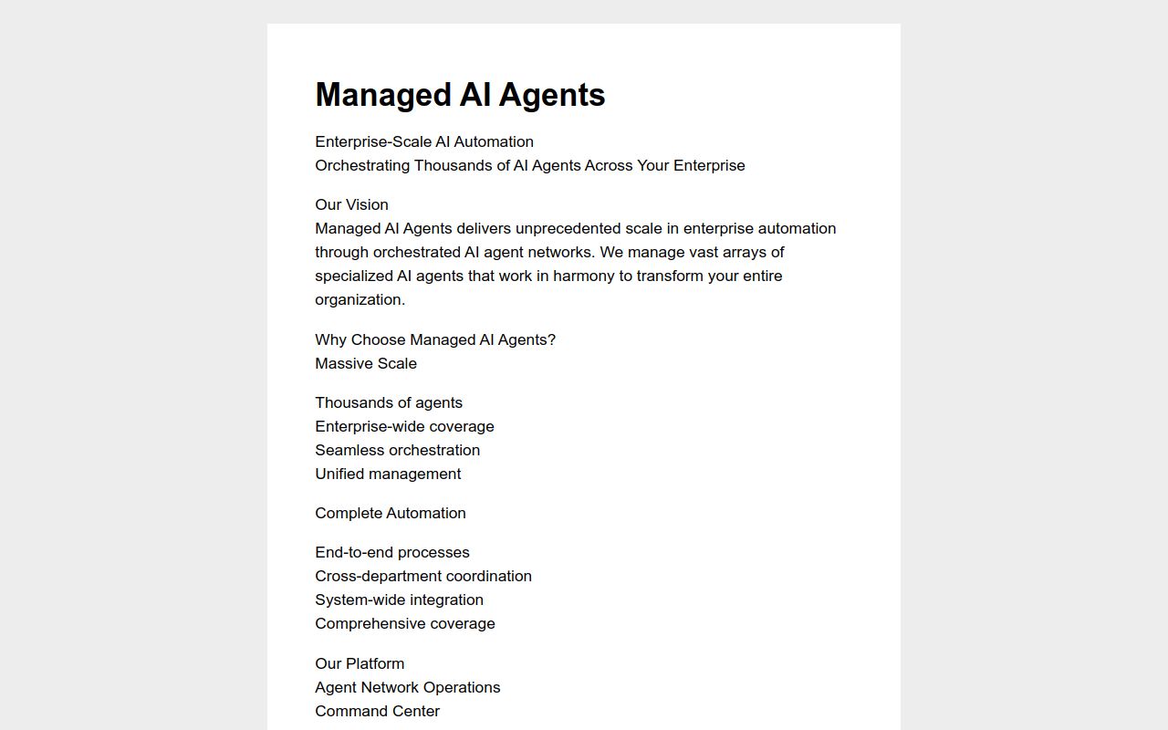 Managed AI Agents